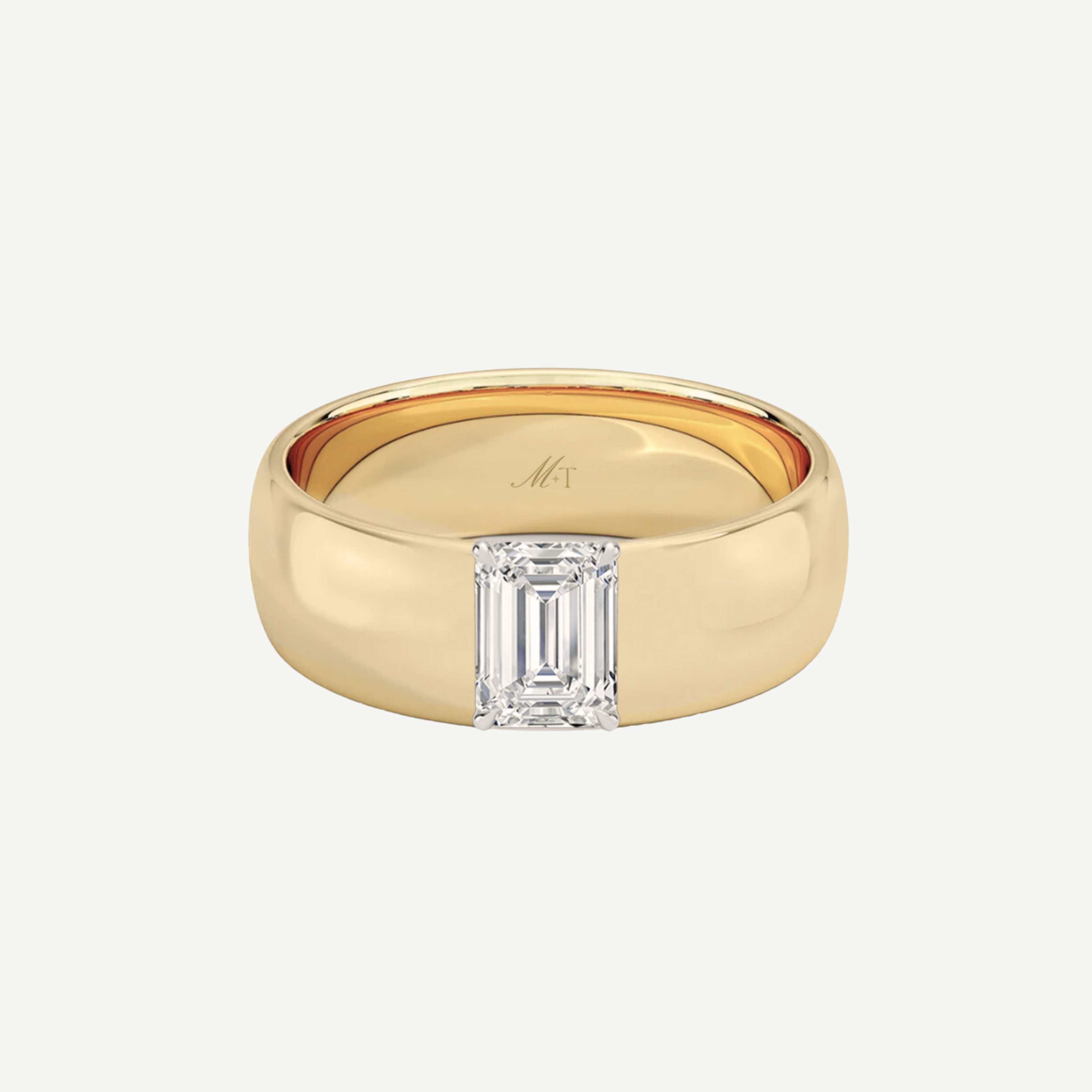 2ct Emerald Cut Diamond Cigar Band – MacKenna Thaler Jewelry
